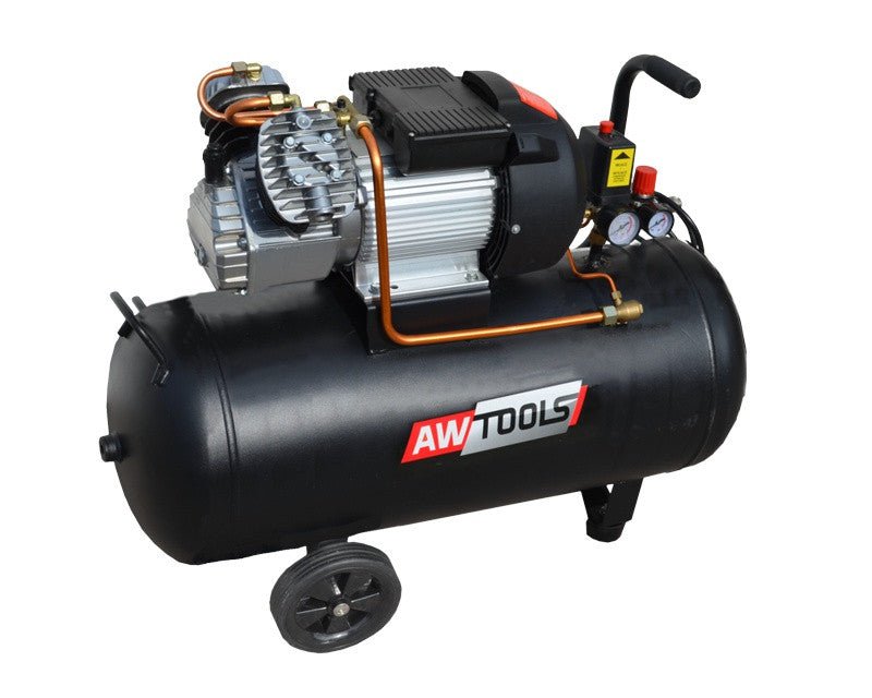Compressore ad Aria 100L 3 Cv Awtools a Olio Bicilindrico – Brico Bello